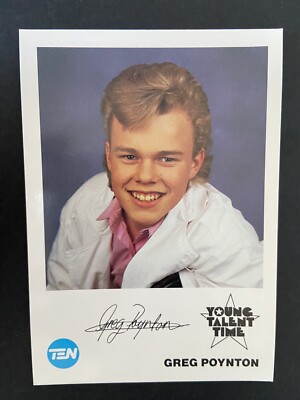 vintage Rare Young Talent Time YTT Greg Poynton TV Fan Card Channel 10 ...