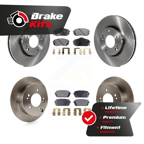Front Rear Disc Brake Rotors And Semi-Metallic Pads Kit For 2007-2009 ...