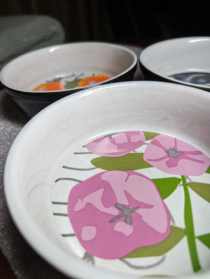 Set 3 Sagaform Design By Bjork-Forth Bowls Floral & Black Modern 5 ...
