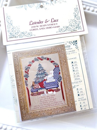 Lavender & Lace SECRET SANTA Cross Stitch Chart OOP Out of Print | eBay