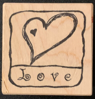 American Art Stamp Love Heart Rubber Stamp | eBay
