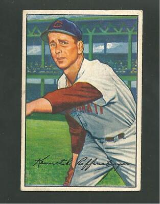 1952 Bowman #55 Ken Raffensberger Vintage Baseball Card MLB Cincinnati ...