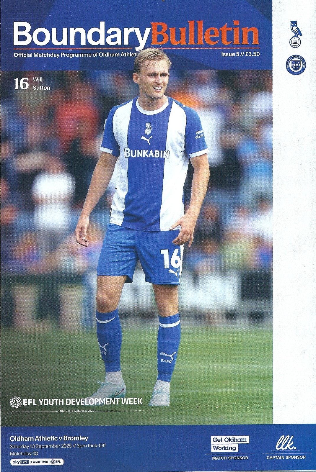 25/26 OLDHAM ATHLETIC v BROMLEY (13/9/25) | eBay UK