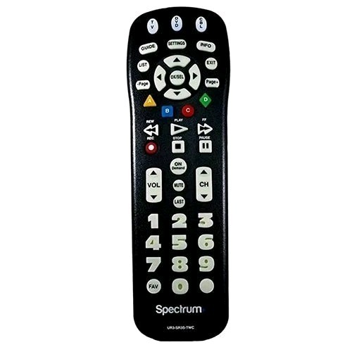 Spectrum Cable TV UR3-SR3S Remote Control Glow in the Dark Big Button ...