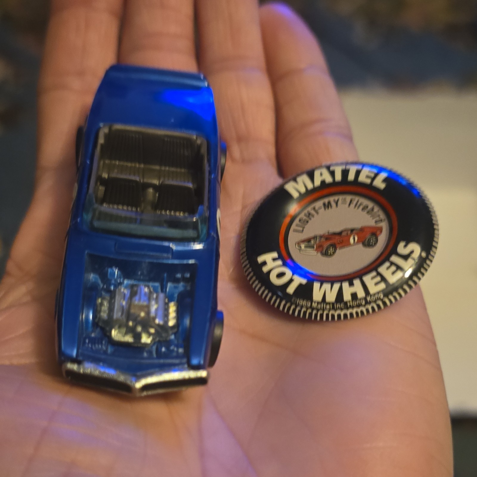 Rare 1969 Hot Wheels Redline Light My Firebird Blue Pontiac Diecast Car ...