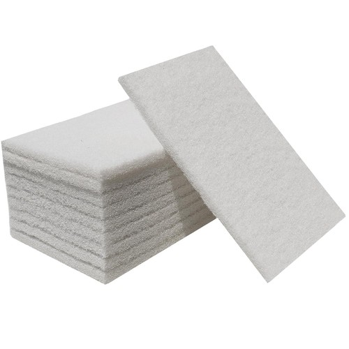 10 Pack 6" x 9" Premium White General Purpose Scuff Pads - Scuffing ...