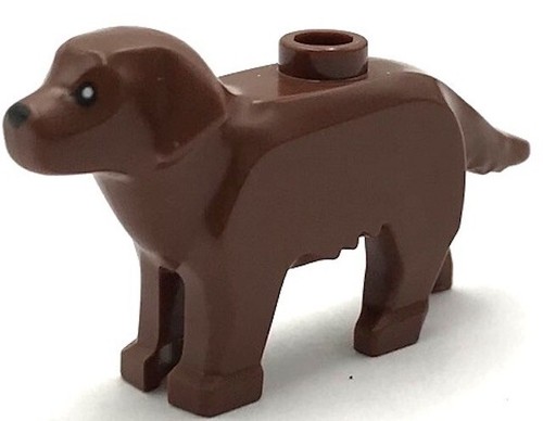 Lego New Reddish Brown Dog Labrador Golden Retriever w/ Black Eyes Nose ...
