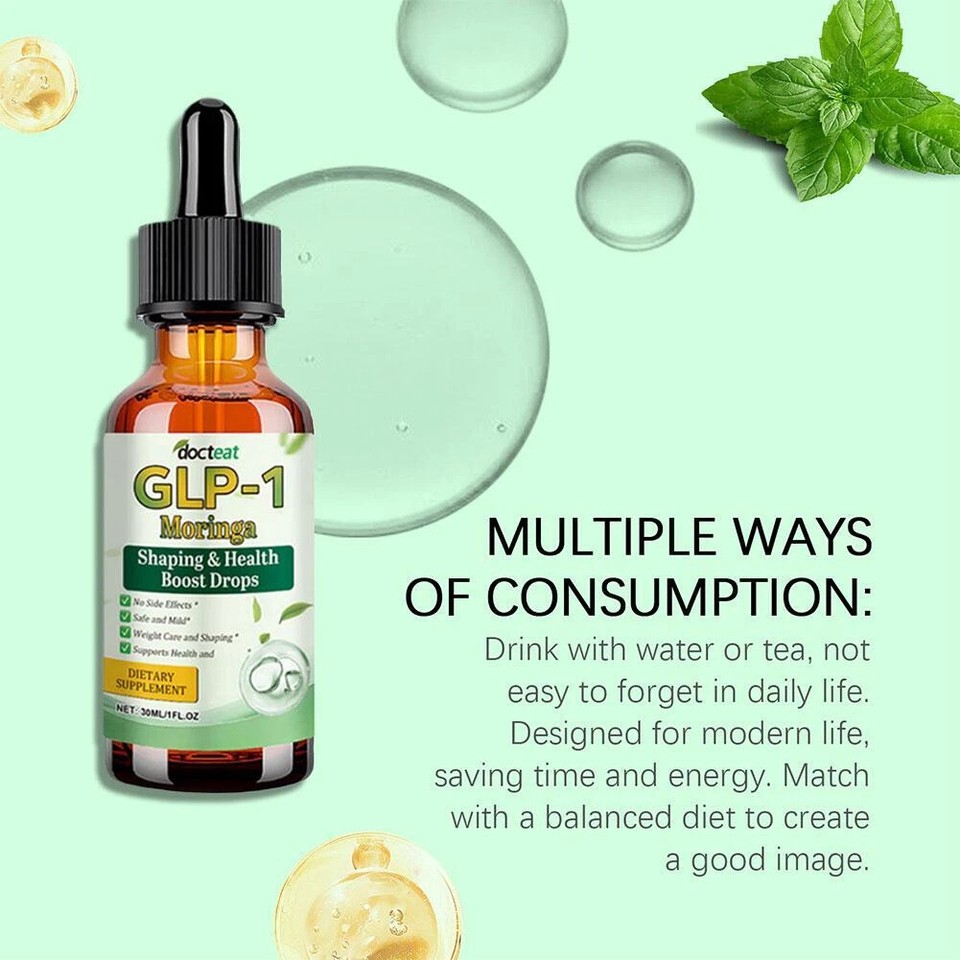 1-10PCS GLP-1 Moringa Slimming Health Boost Drops Liquid 30ml - 2025 ...