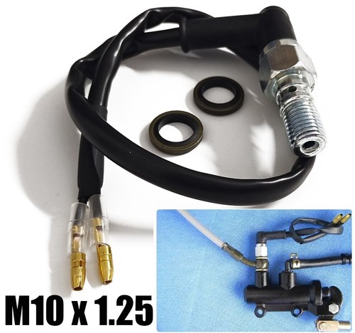 1*Universal Motorcycle Rear Hydraulic Brake Light Switch With Washers ...