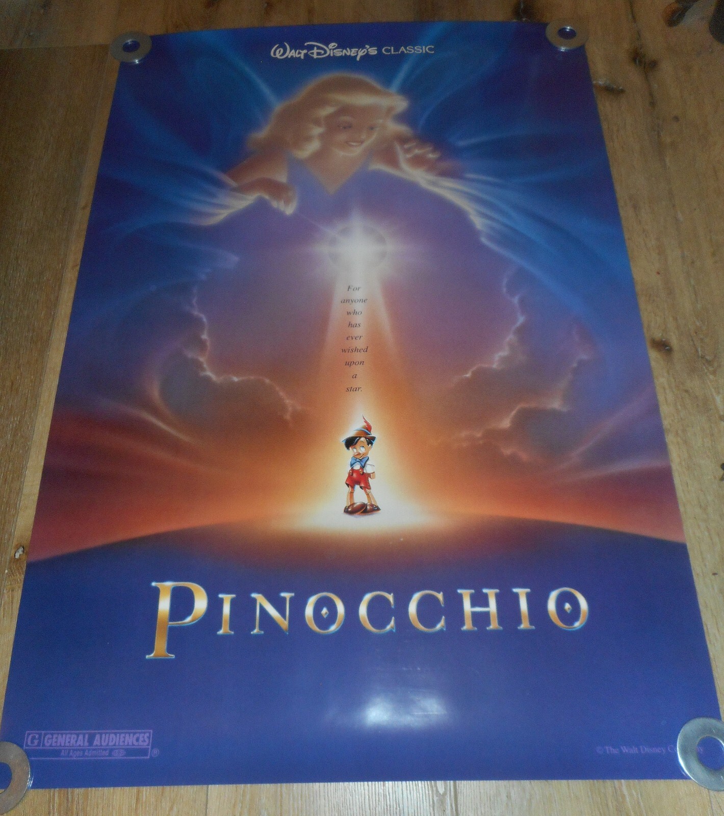 PINOCCHIO - ORIGINAL DOUBLE-SIDED ROLLED ADVANCE POSTER - 1992 - DISNEY ...