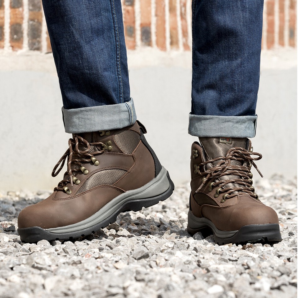 NORTIV 8 Men's Steel Toe Boots Work Safety Protection Waterproof ...