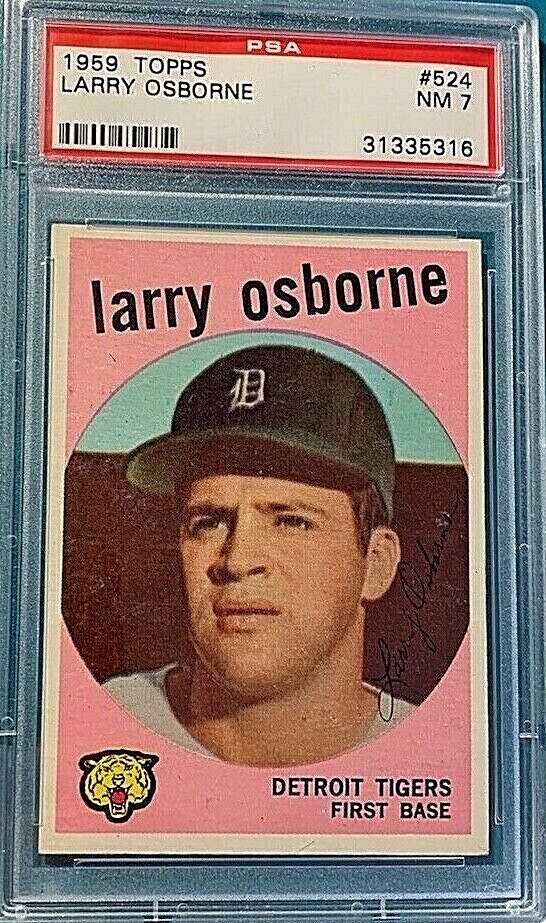 1959 Topps Baseball #524 Larry Osborne PSA 7 Perfectly Centered | eBay