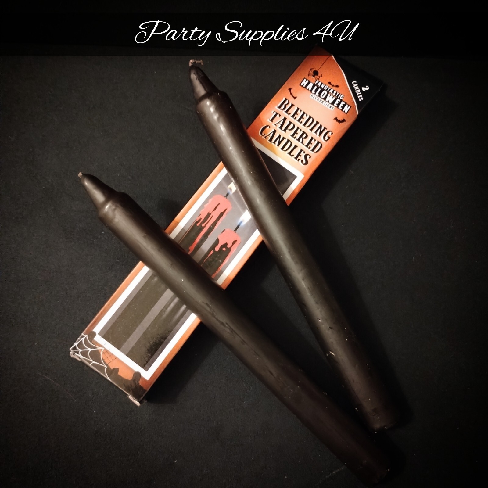 2pk Bleeding Candles/Black/Drips Red Blood Wax/Goth/Vampire Tears ...