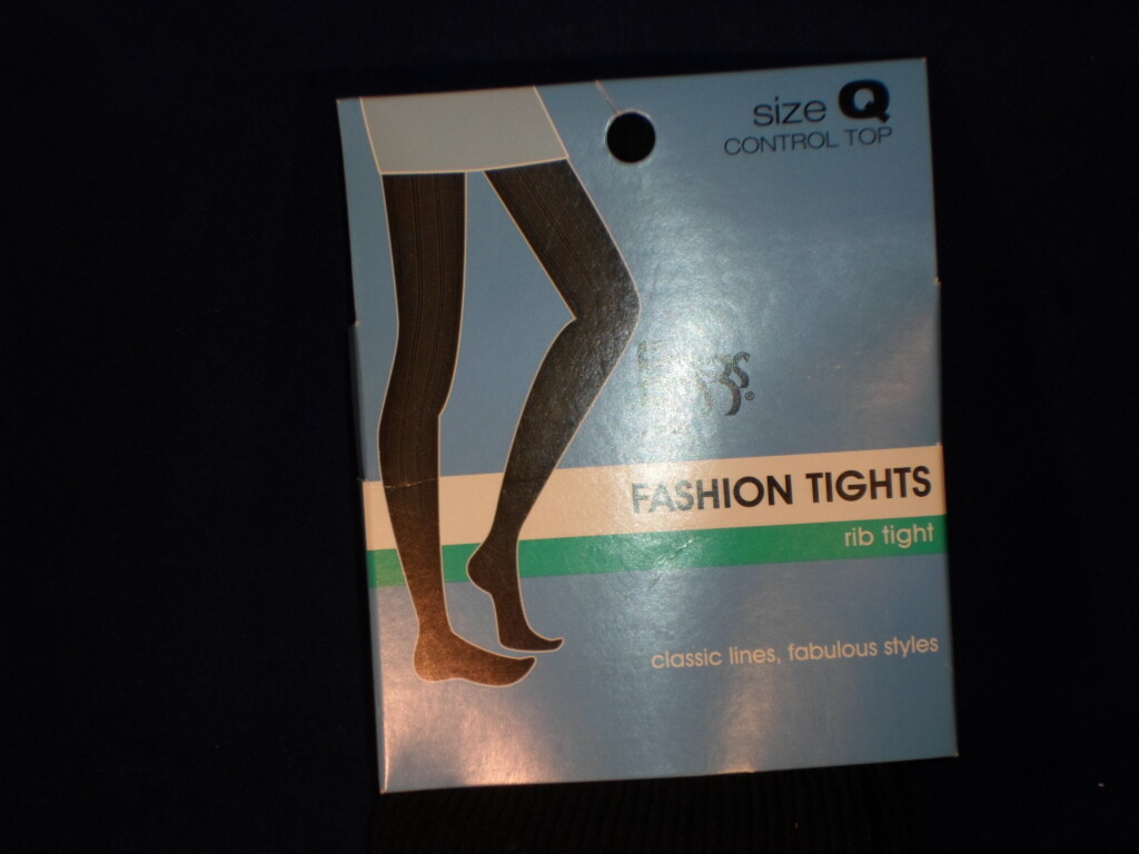 L'eggs Control Top Fashion Rib Tight Size (Q) Black B36-2 74200936988 ...