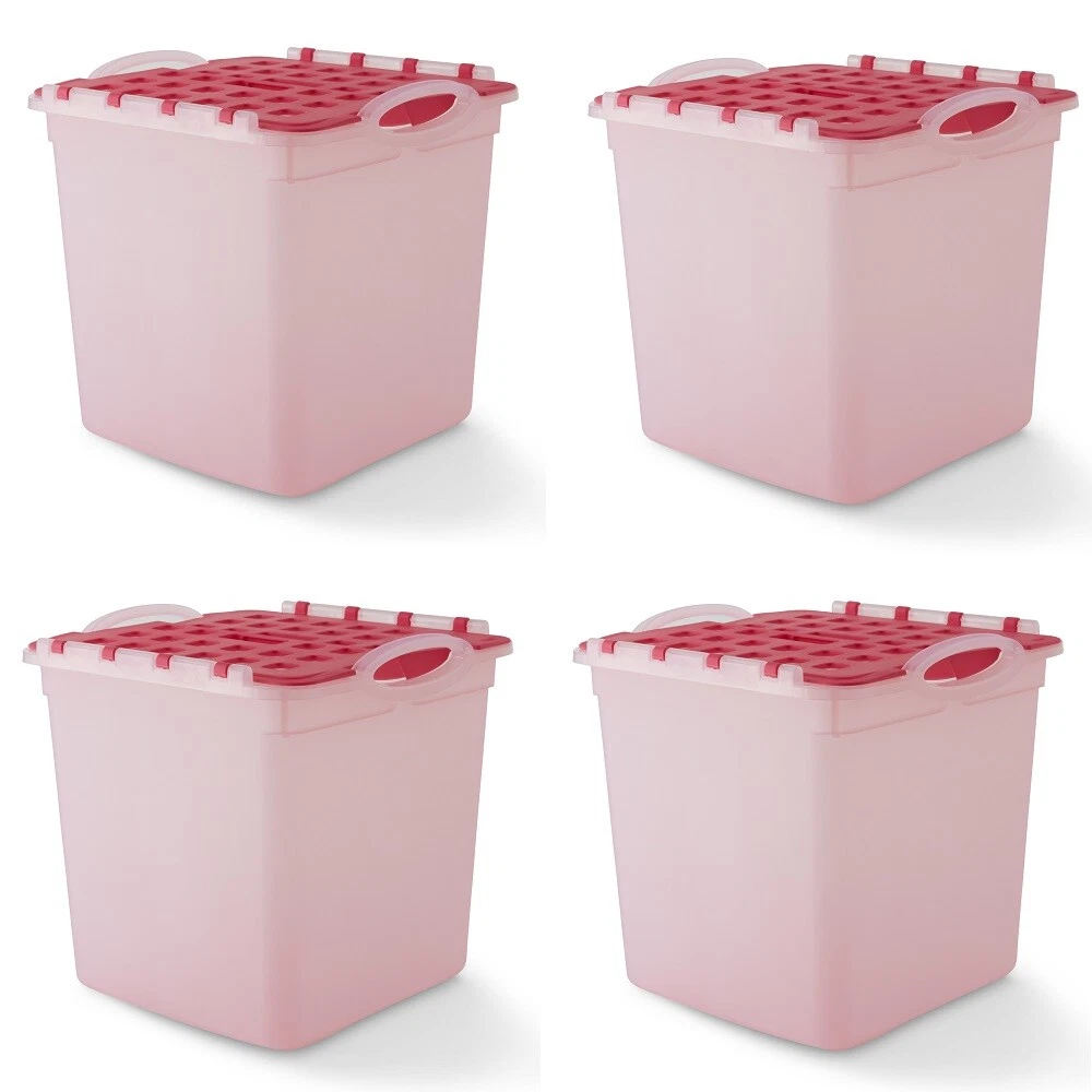 Pink Stackable Storage Bins