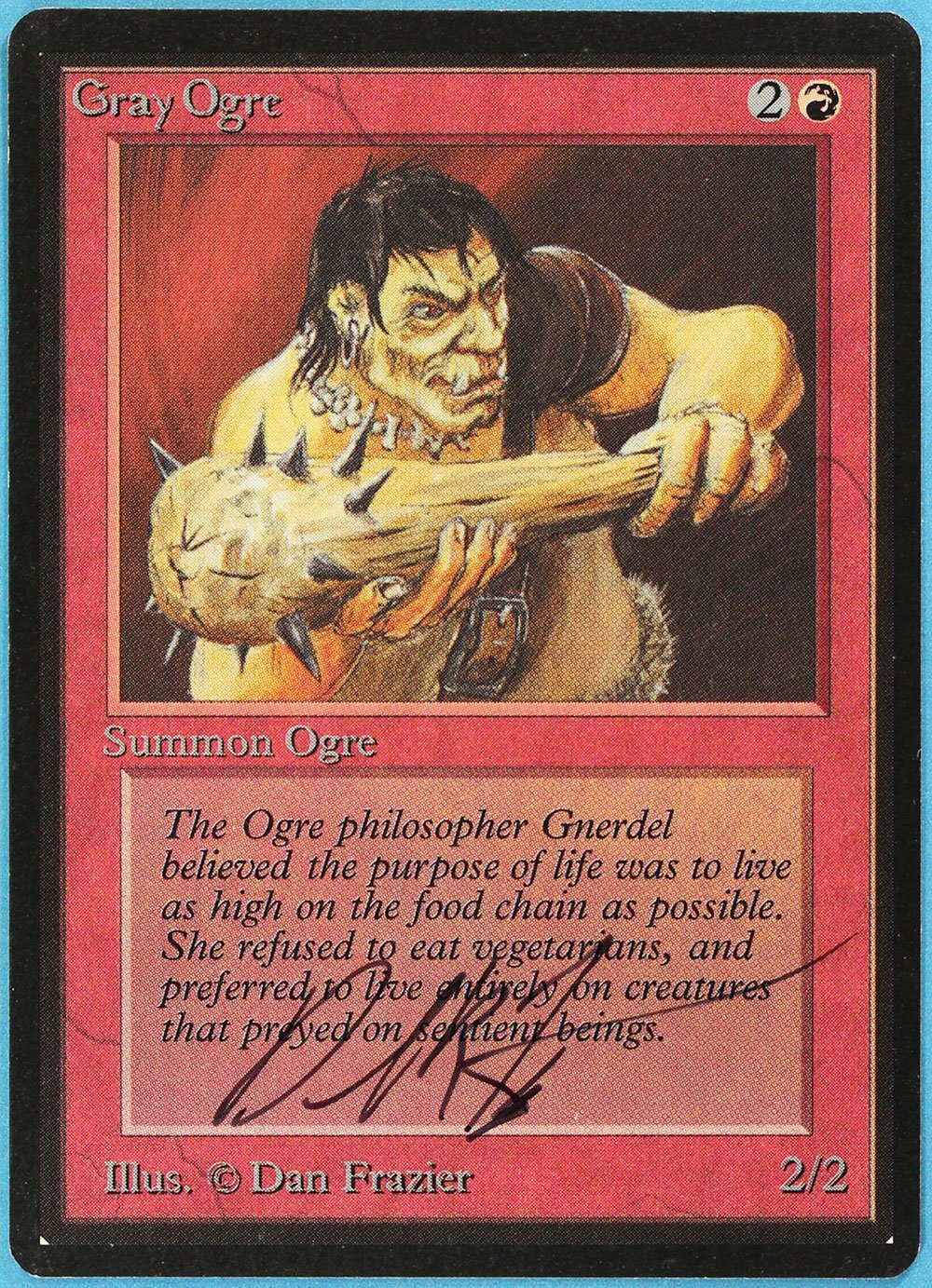 Gray Ogre Beta NM Red Common Artist Signed MAGIC MTG CARD (ID# s2271 ...