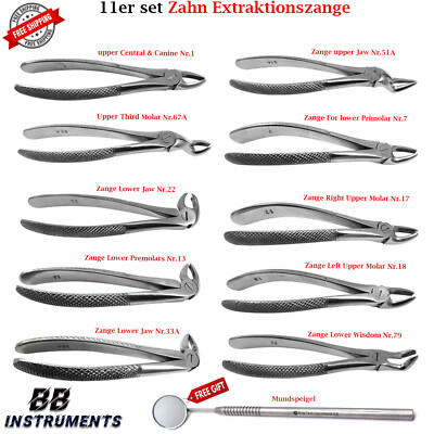 Chirurgisch Zahn Extraktion Zange Für Untere & Obere Molare Wurzel Oral ...