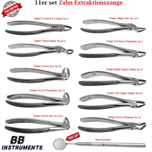 Chirurgisch Zahn Extraktion Zange Für Untere & Obere Molare Wurzel Oral ...