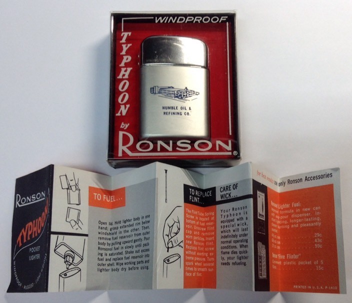 Ronson Typhoon Lighter WindProof - Humble Oil M.I.B. (I244) | eBay