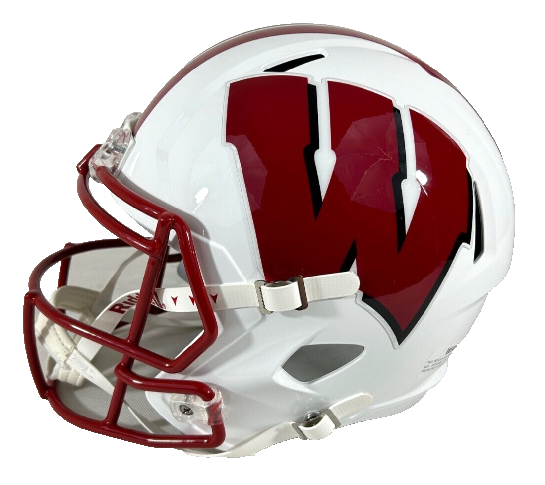 Wisconsin Badgers Football Helmet Full Size Speed Replica Riddell ...