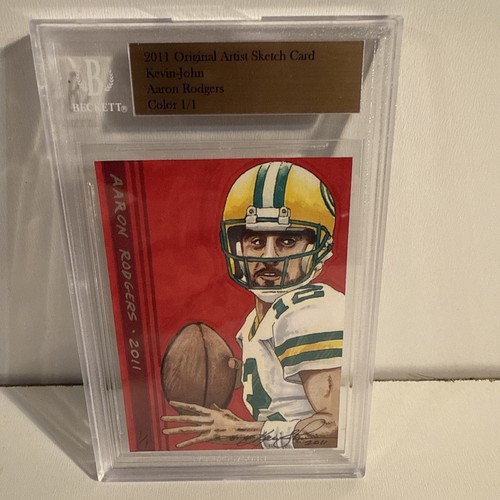 Aaron Rodgers 2011 Original Artist Sketch Card. 1/1 Authenticated By ...