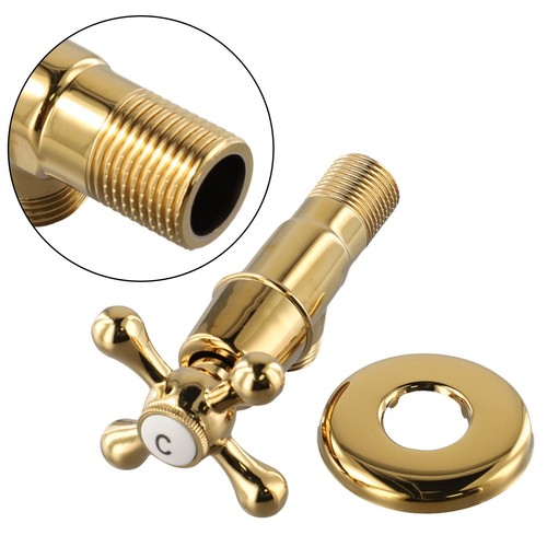 Modern Design Brass Angle Valve Gold Color 1 Pcs 12 Toilet Water Stop ...