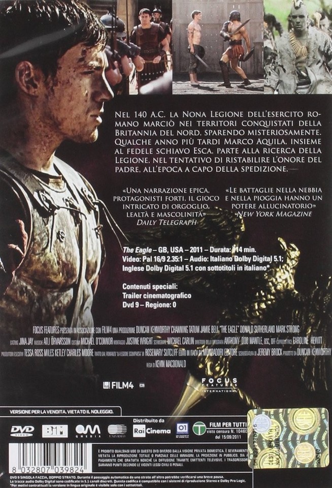 The eagle (DVD) Channing Tatum Mark Strong Jamie Bell Donald Sutherland ...