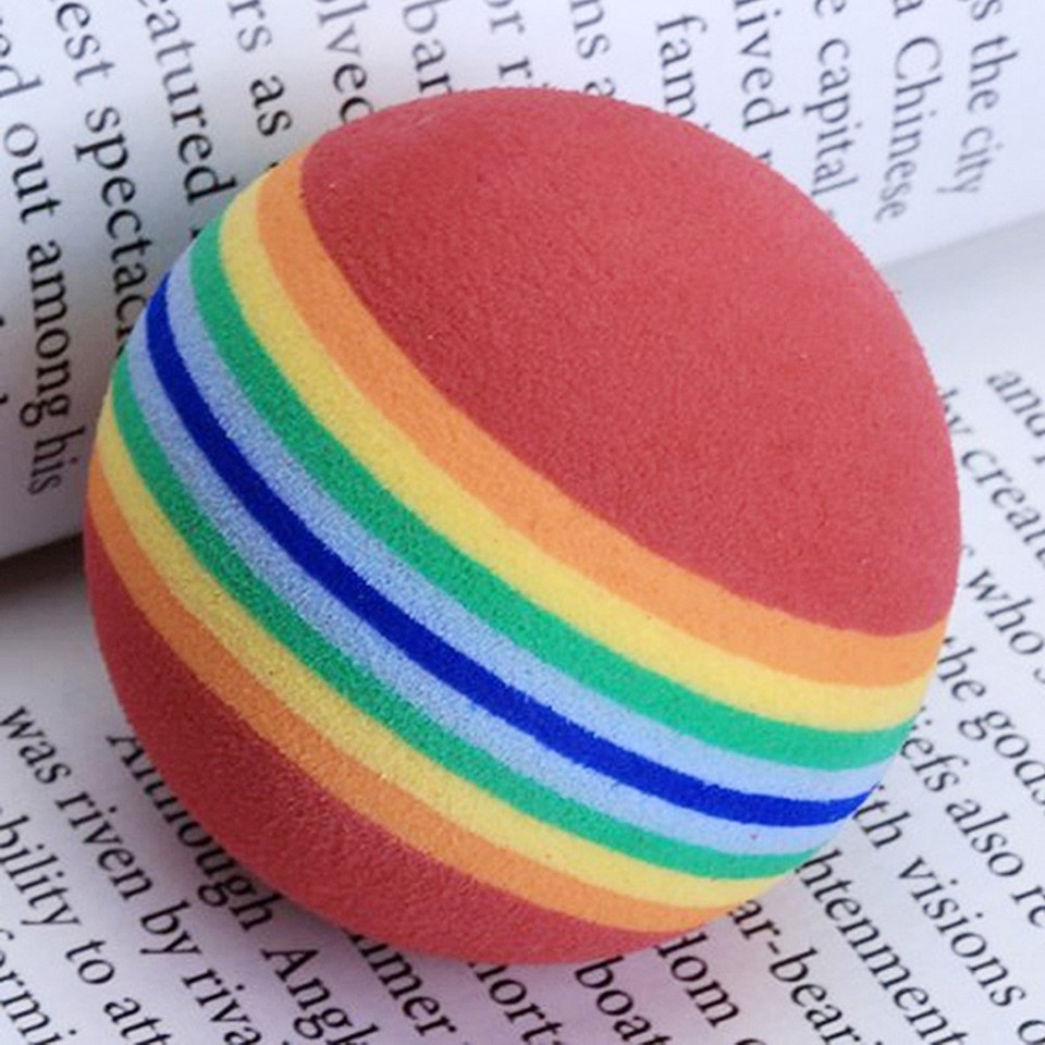 20PCS Rainbow Ball Stretchy Indoor Practice Balls EVA Sponge Ball ...