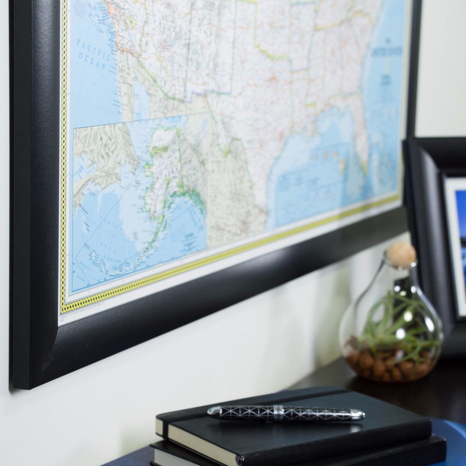 Craig Frames Classic United States Push Pin Travel Map with Pins - 24 x ...