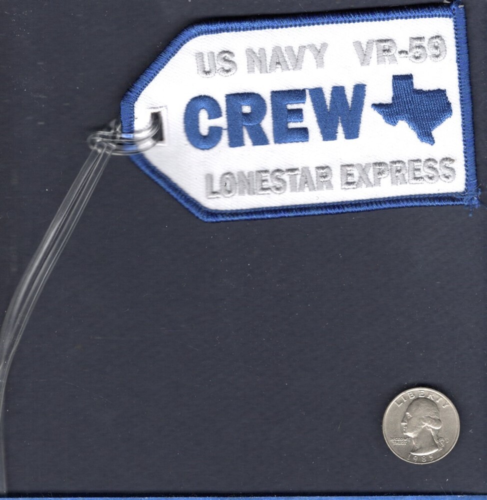 VR-59 LONE STAR EXPRESS Crew Bag Tag US Navy C-9 C-40 Squadron Patch | eBay