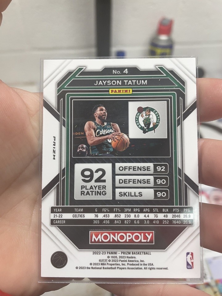 Jason Tatum Monopoly Man Running Shimmer Panini prizm | eBay