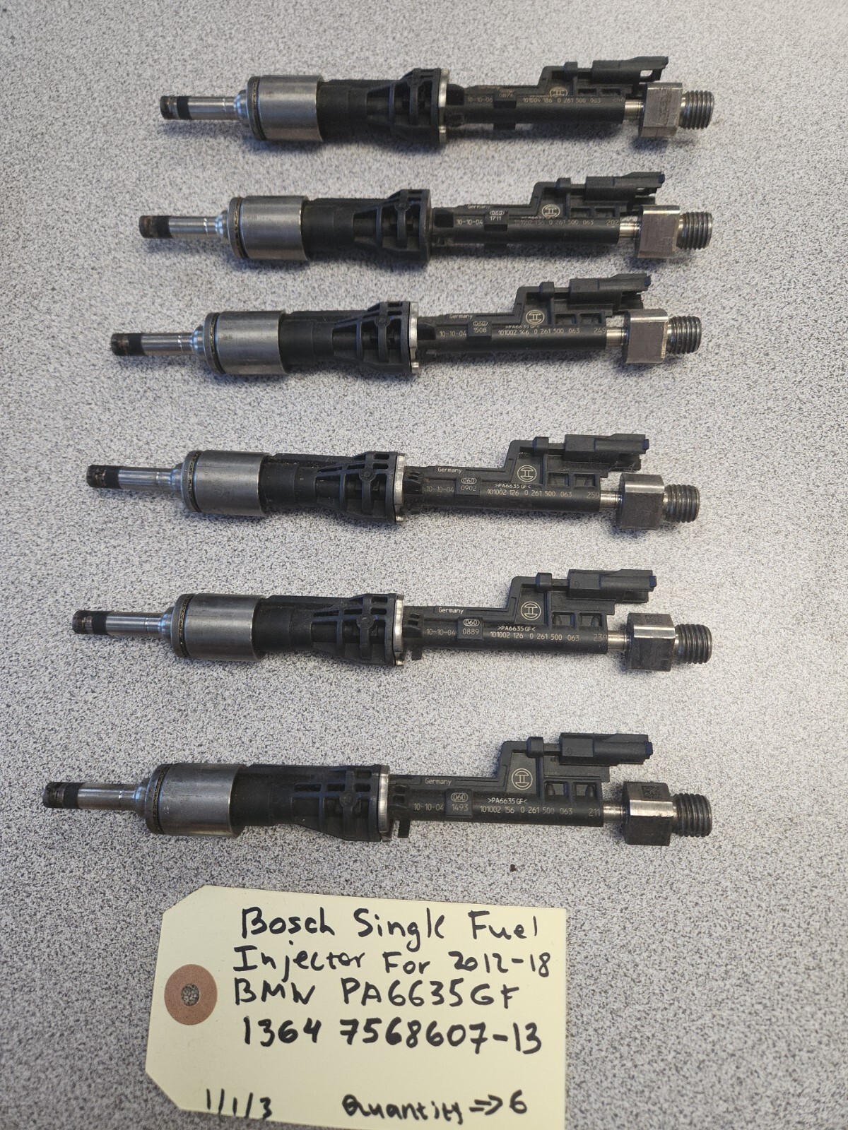 OEM Fuel injector PA6635GF 0261500140 102135-41 1353 7639990-04 BMW ...