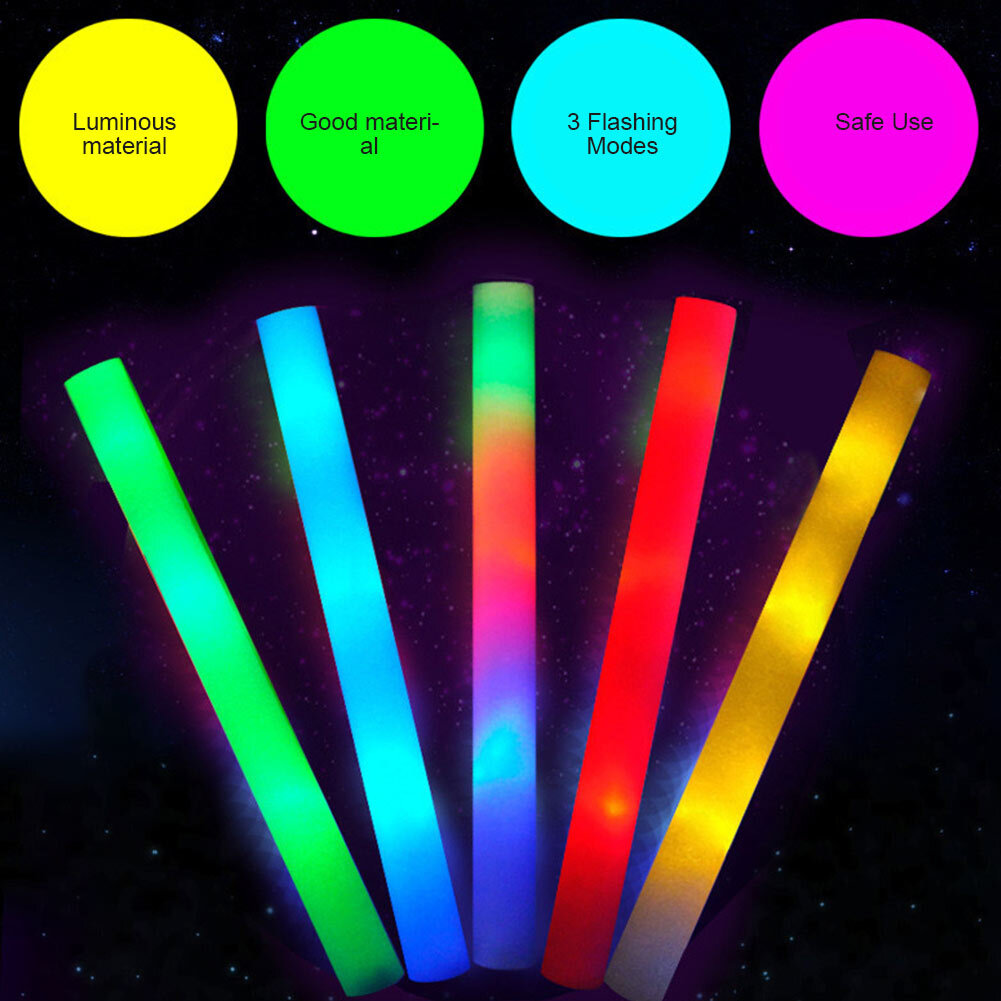 Party Event Glowing Baton LED Light Foam Stick Concert Festival Shows ...