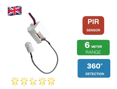 Electronic PIR Ceiling Motion Sensor Light Switch Mini Recessed 360" | eBay