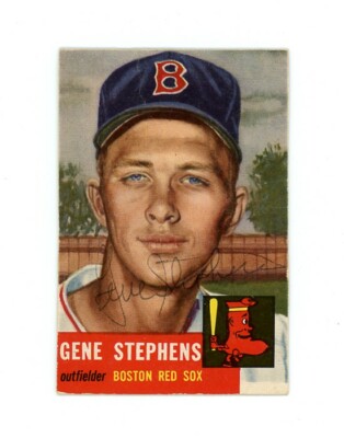 GENE STEPHENS signed 1953 TOPPS baseball card #248 RED SOX Rookie | eBay