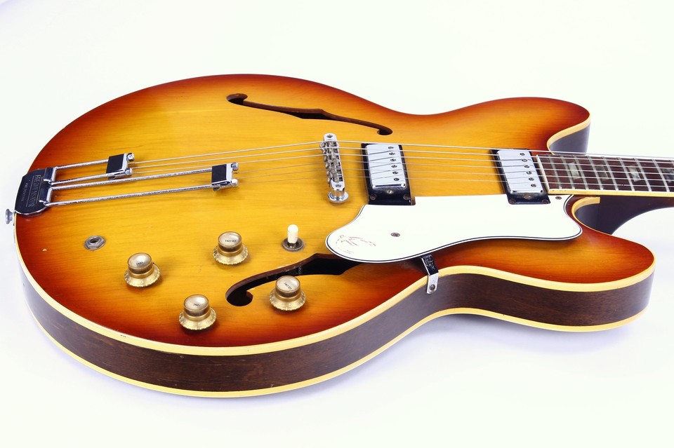 1966 Epiphone Riviera Cherry Sunburst - Gibson-USA Made Vintage Guitar ...