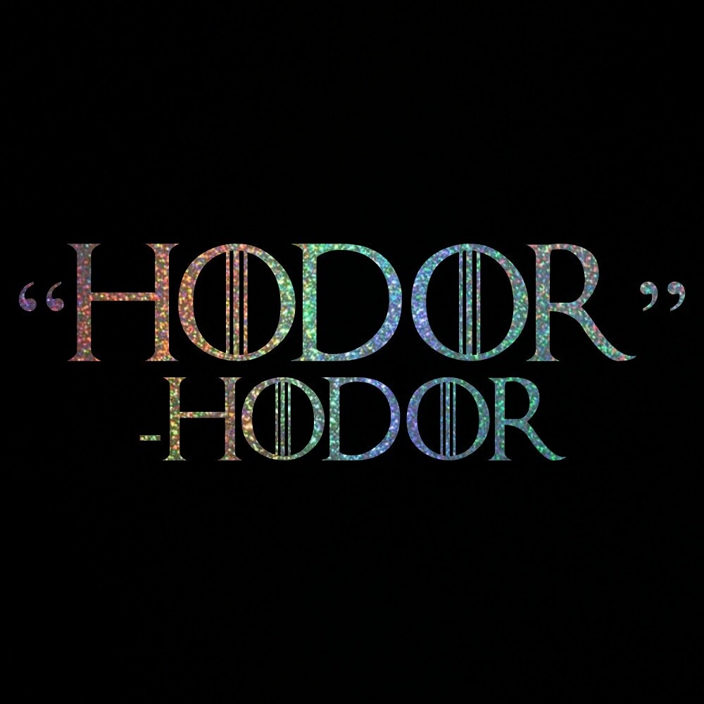 6.1" HODOR Vinyl Decal Sticker Car Window Laptop Quote Funny Game of ...