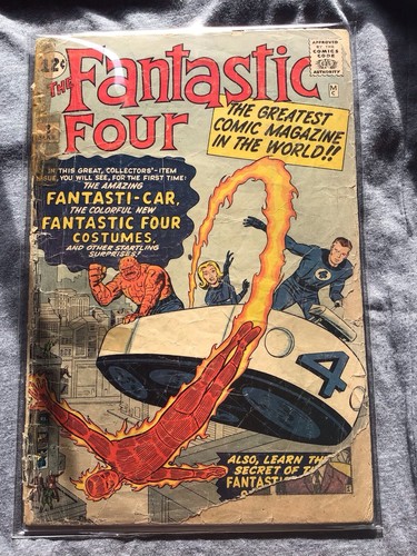 Fantastic Four #3 - Marvel Comics 1962 - 1st FF costume and The Baxter ...