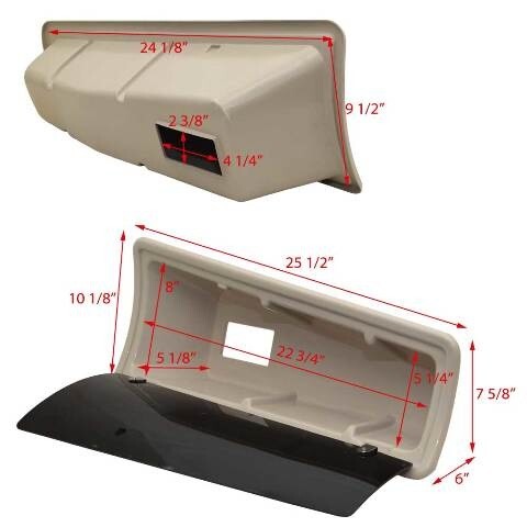 Avalon Pontoon Boat Storage Box 12053OBS | Commander 25 1/2 x 10 Inch ...