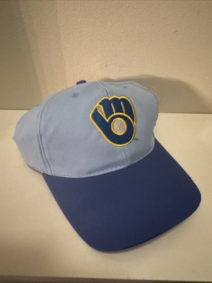 Milwaukee Brewers Hat Adjustable Cap Baby Blue Sports MLB Brand New L ...