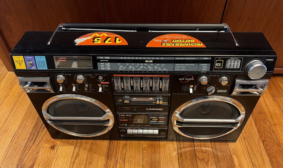 Lasonic TRC-931 Boombox Double Cassette Radio Vintage - Working | eBay
