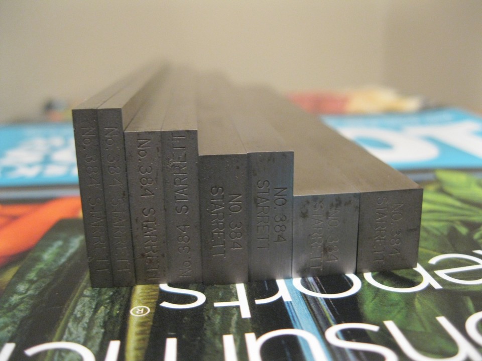 STARRETT 384JZ STEEL PARALLEL SET A/C/E/G MACHINIST TOOLS 6" LONG | eBay