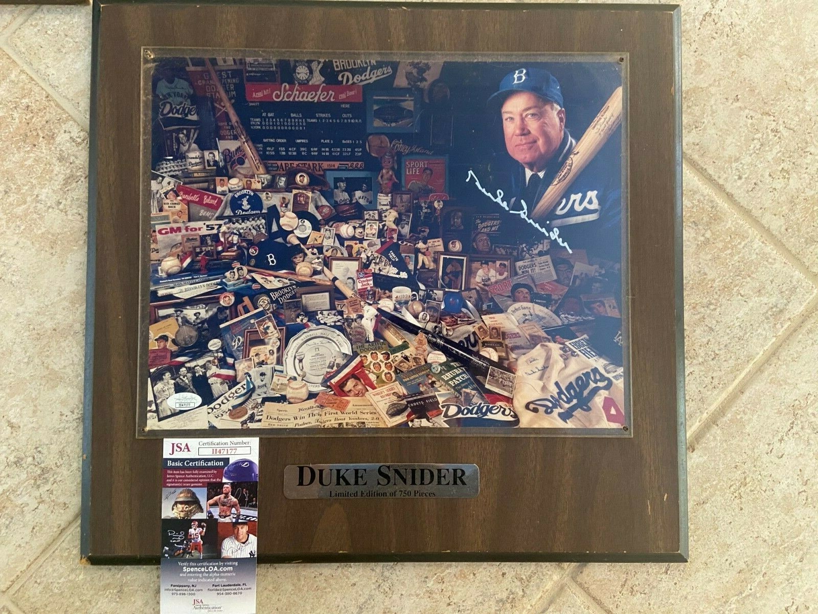 Duke Snider Autographed Memorabilia | Signed Photo, Jersey ...
