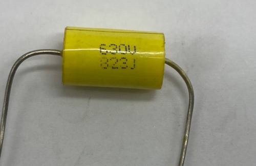 metalized Yellow film capacitor axial lead 0.082uf/630V, 823J630V | eBay