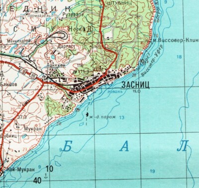 Russian Soviet Military Topographic Maps - SASSNITZ (Germany), ed.1987 ...