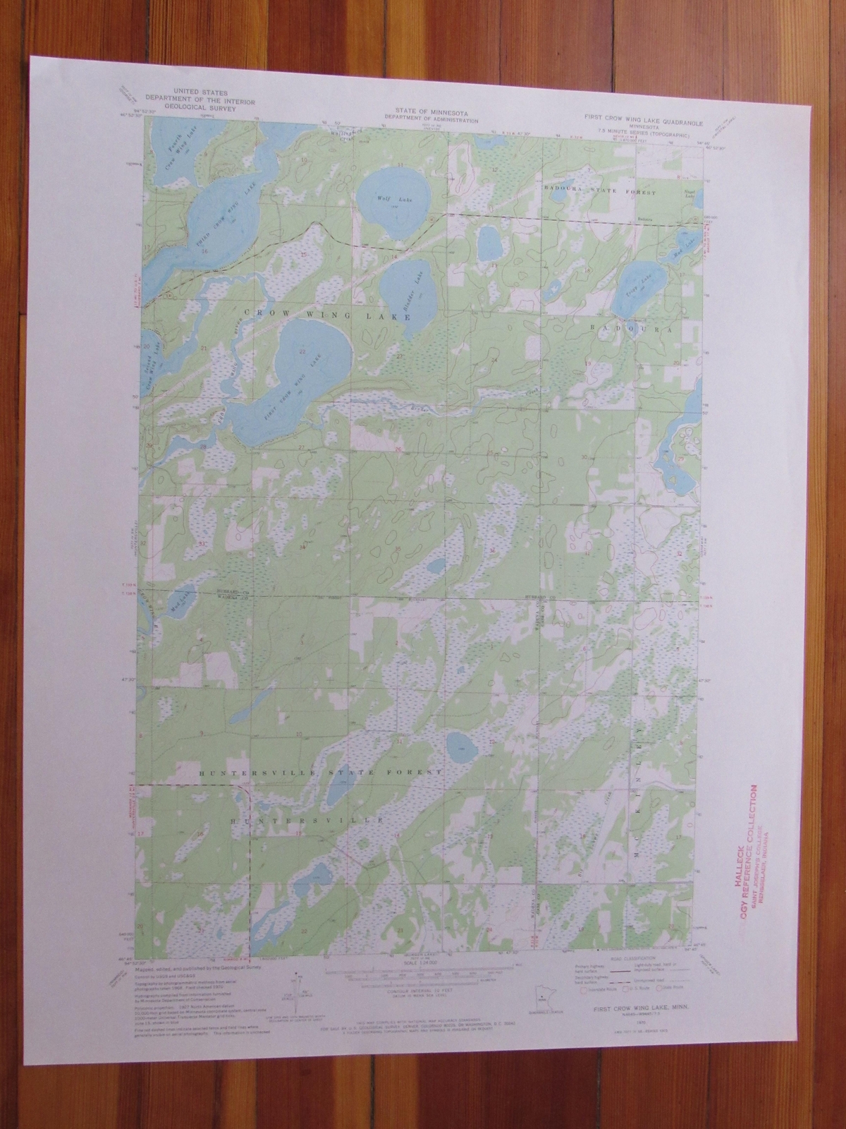 First Crow Wing Lake Minnesota 1972 Original Vintage USGS Topo Map | eBay