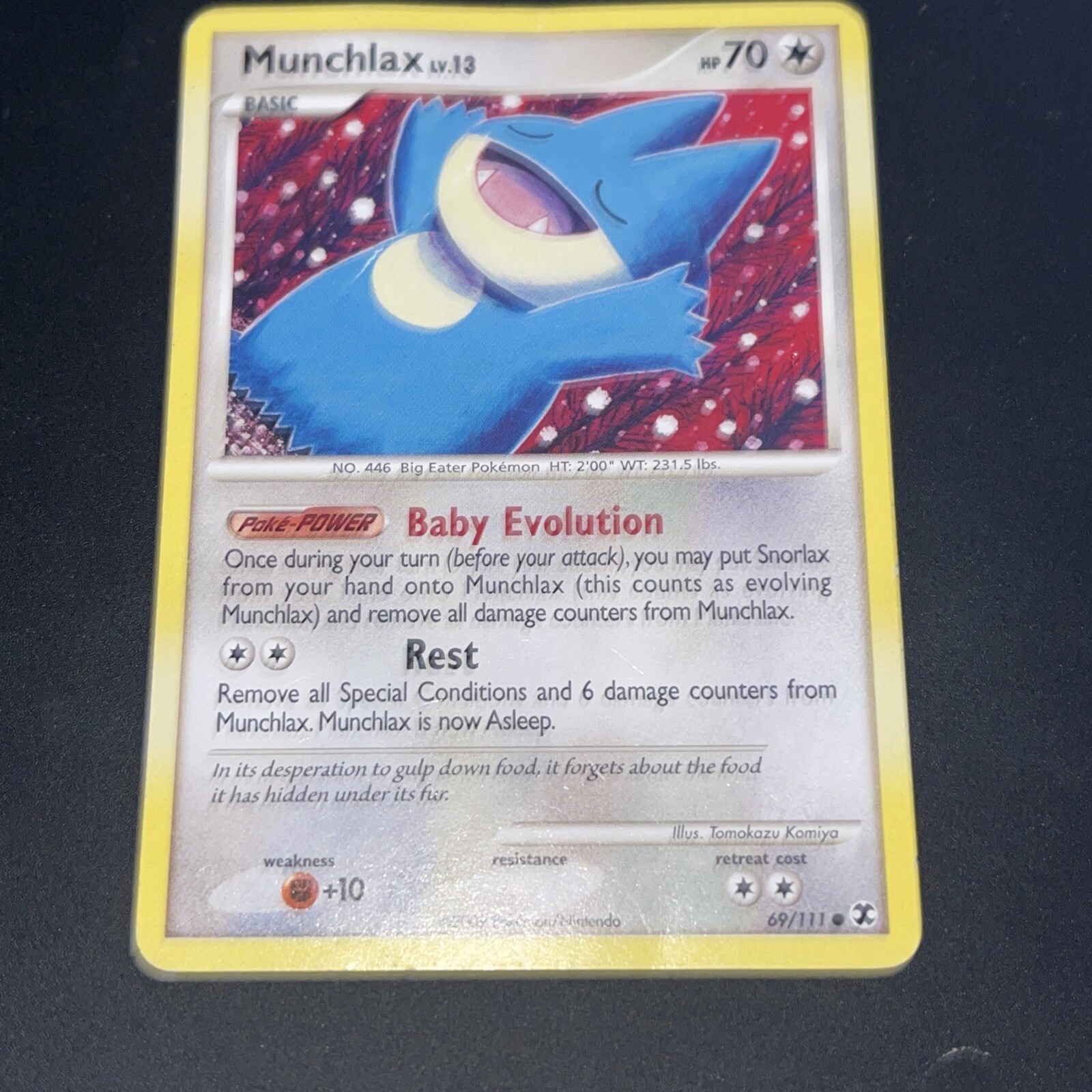Pokemon Munchlax Card
