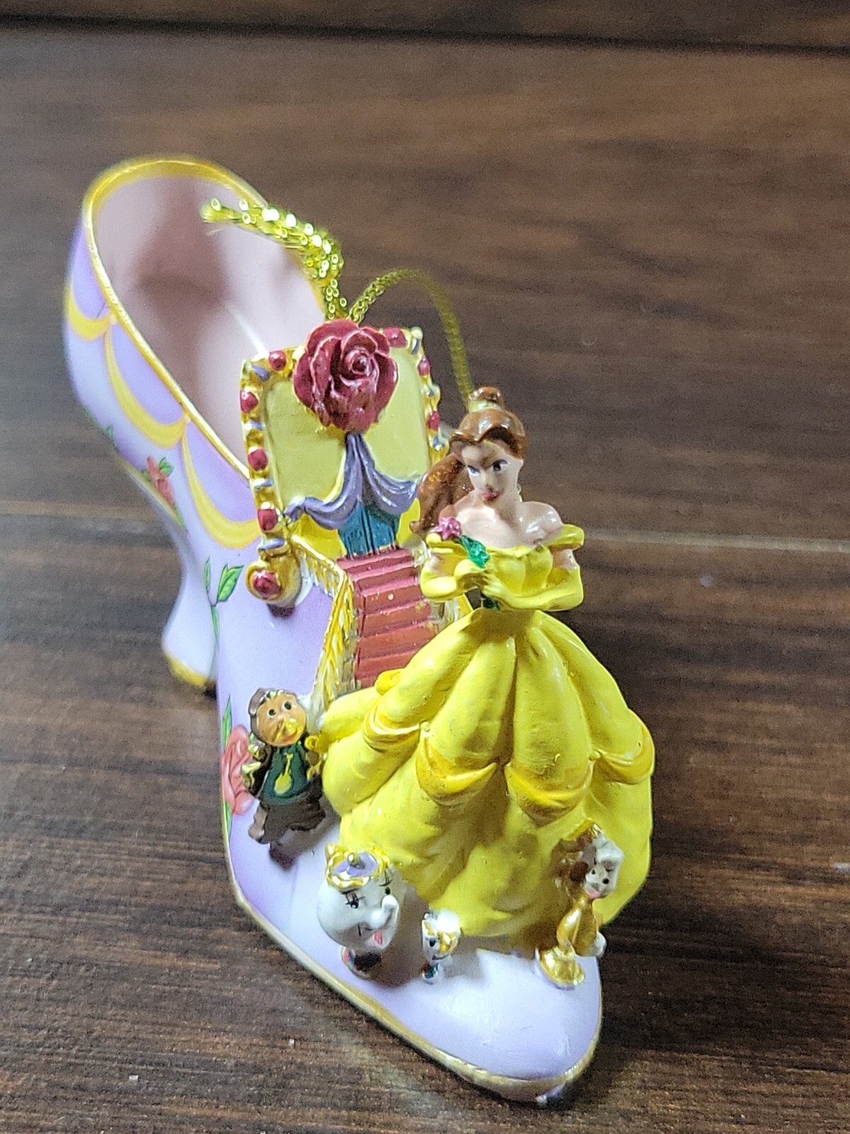 Disney Once Upon a Slipper Ornament Belle True Love's Blossom Shoe ...