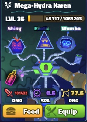 SPONGEBOB TOWER DEFENSE | SBTD | SF SHINY WUMBO MEGA HYDRA KAREN ROBLOX CHEAP | eBay