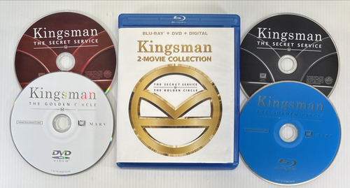 Kingsman Secret Service Golden Circle (Blu-ray DVD 2 Movie 4-Disc Set ...